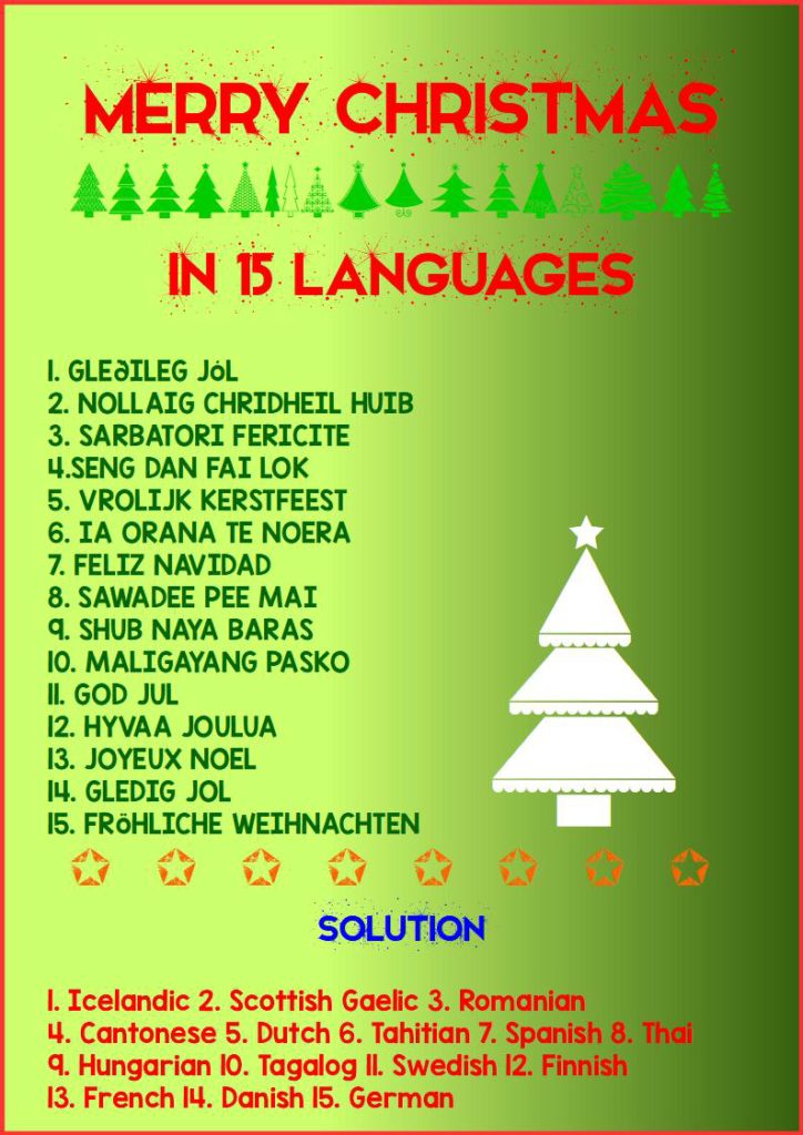 Advent Activity Calendar Day 11 Merry Christmas In 15 Languages Advent Activity Calendar Day 11 Merry Christmas In 15 Languages